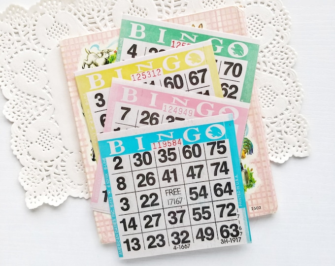 Bingo Cards Set of 12 Multicolor Pack Paper Bingo Cards - Etsy