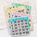Bingo Cards Set of 12 Multicolor Pack Paper Bingo Cards, Junk Journal ...