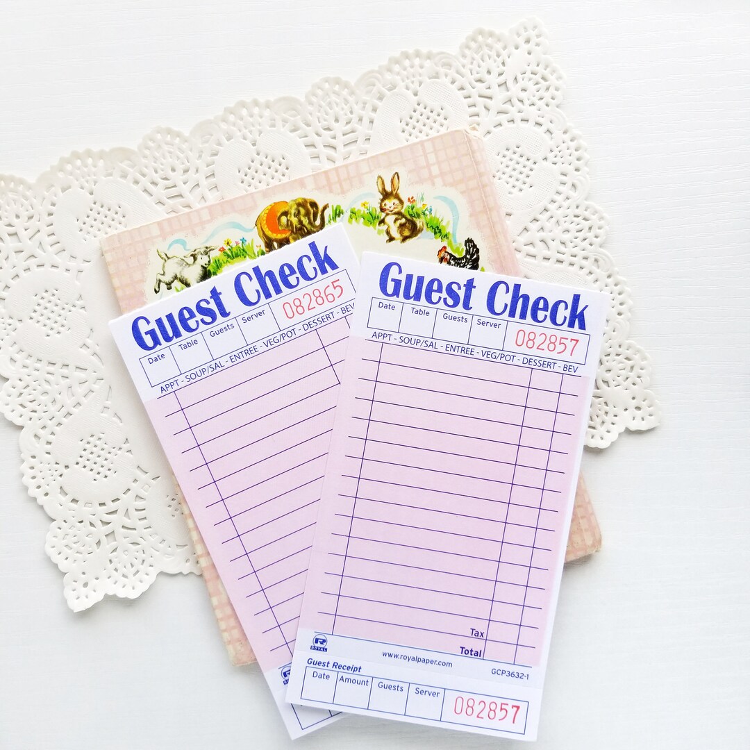 Pink Guest Checks - Set of 10, Junk Journaling Ephemera - Etsy