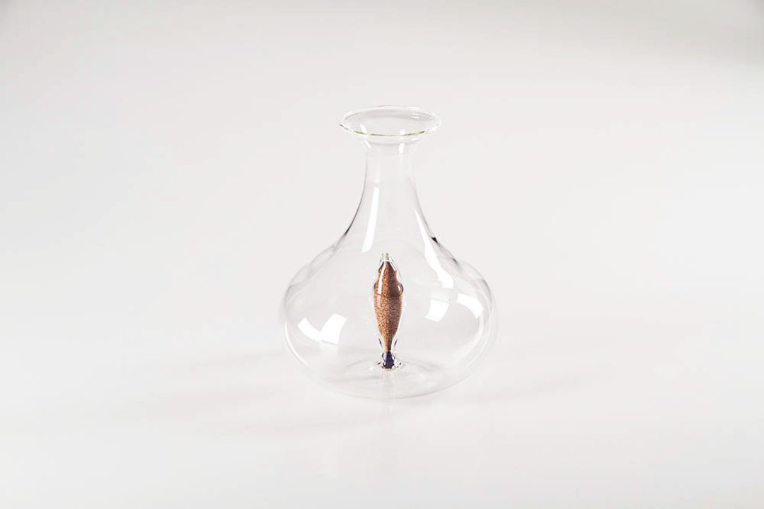 Infusion, Hand-blown Glass Decanter With Cork Infused Inside. 100% ...