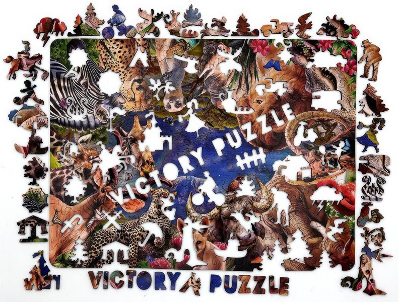 Jigsaw Volume Puzzle Safari Animals Puzzle for Adults Fantasy Puzzle ...