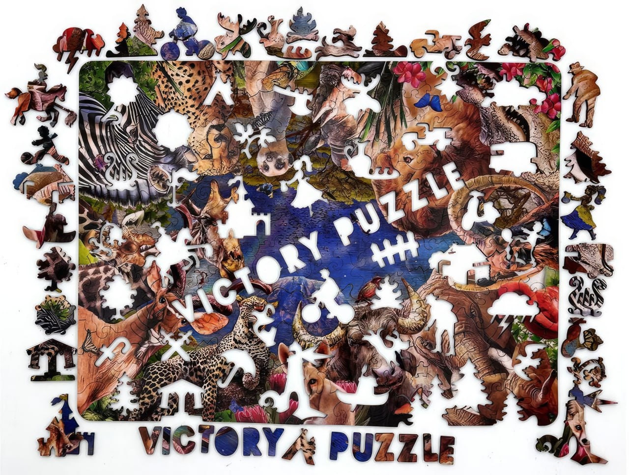 Jigsaw Volume Puzzle Safari Animals Puzzle for Adults Fantasy Puzzle ...