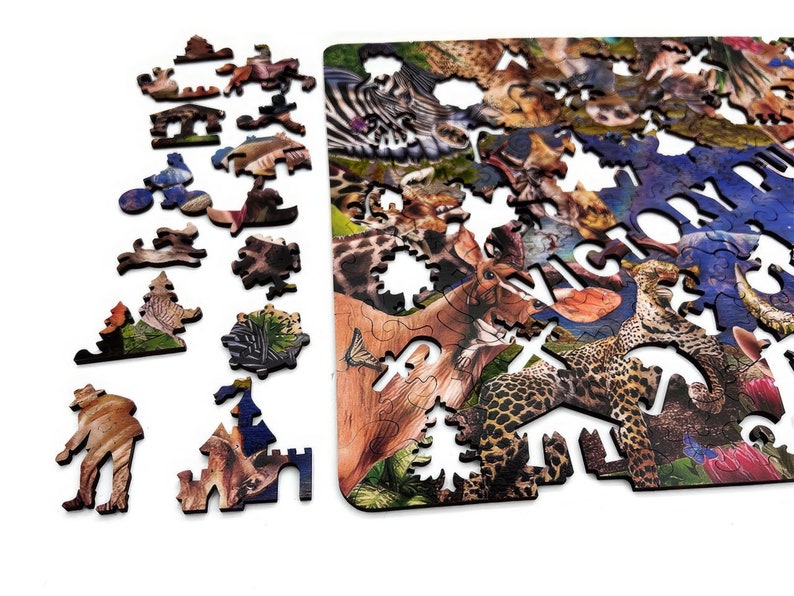 Jigsaw Volume Puzzle Safari Animals Puzzle for Adults Fantasy Puzzle ...