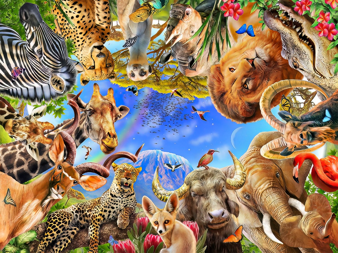 Jigsaw Volume Puzzle Safari Animals Puzzle for Adults Fantasy Puzzle ...