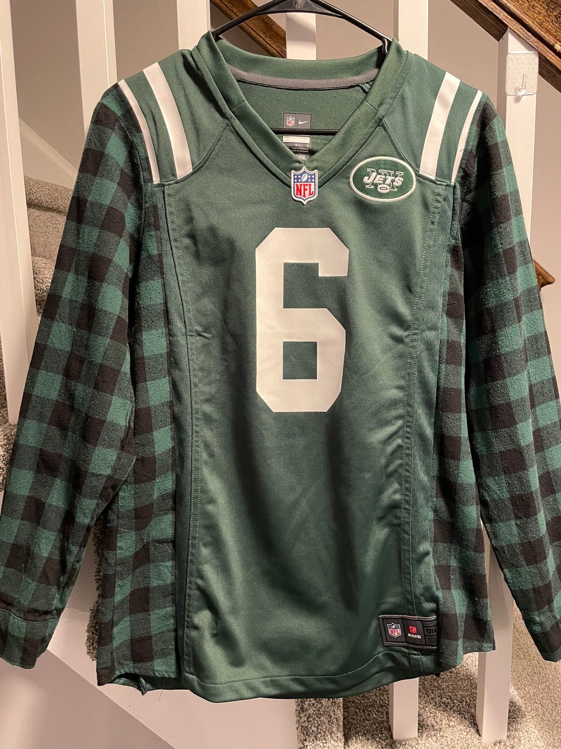 New York Jets Upcycled Flannel Shirts Football Shirt NFL Shirt Sports ...
