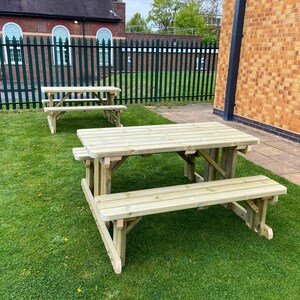 Premium Walk-in Style Picnic Table Pub Bench Excellent Quality Wooden ...