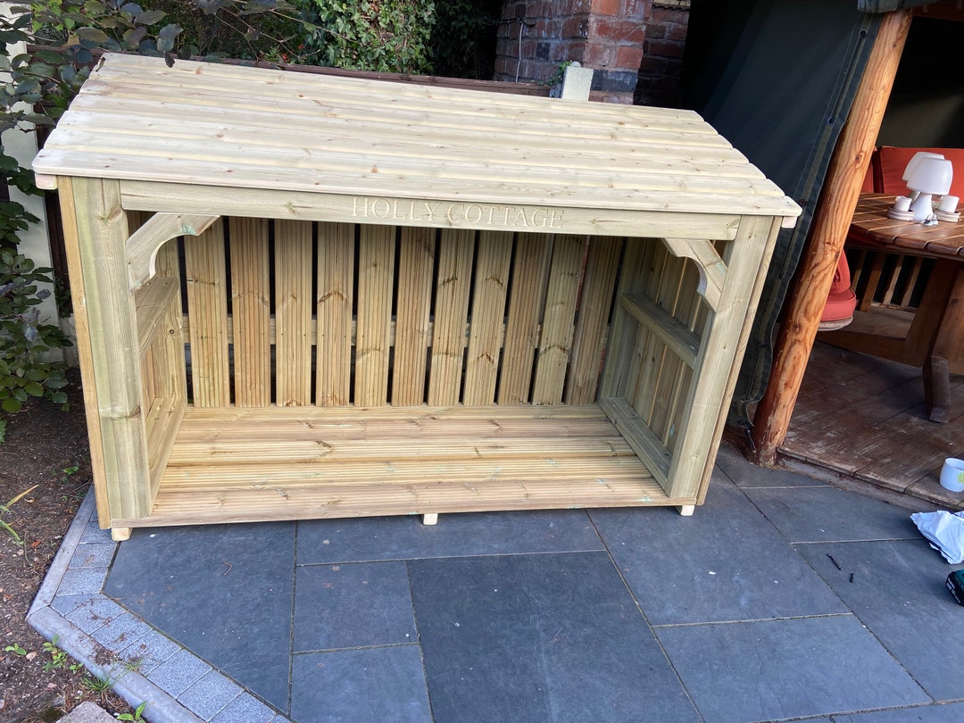 Premium Heavy Duty Wooden Log Store, Beautiful Quality Wood Store. Free ...