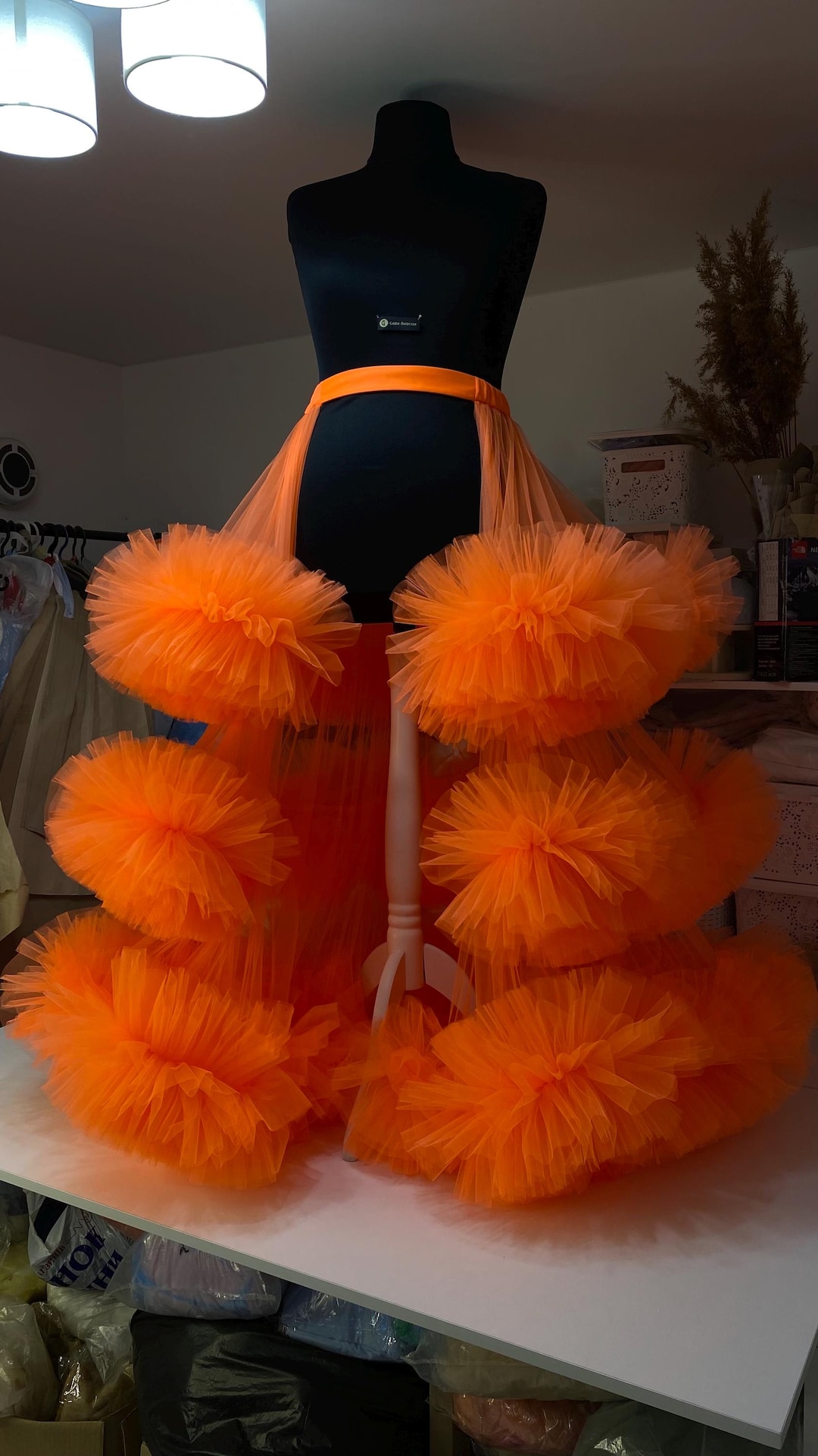 Neon Tulle Ruffle Skirt: Tiered Photoshoot Party Skirt - Etsy