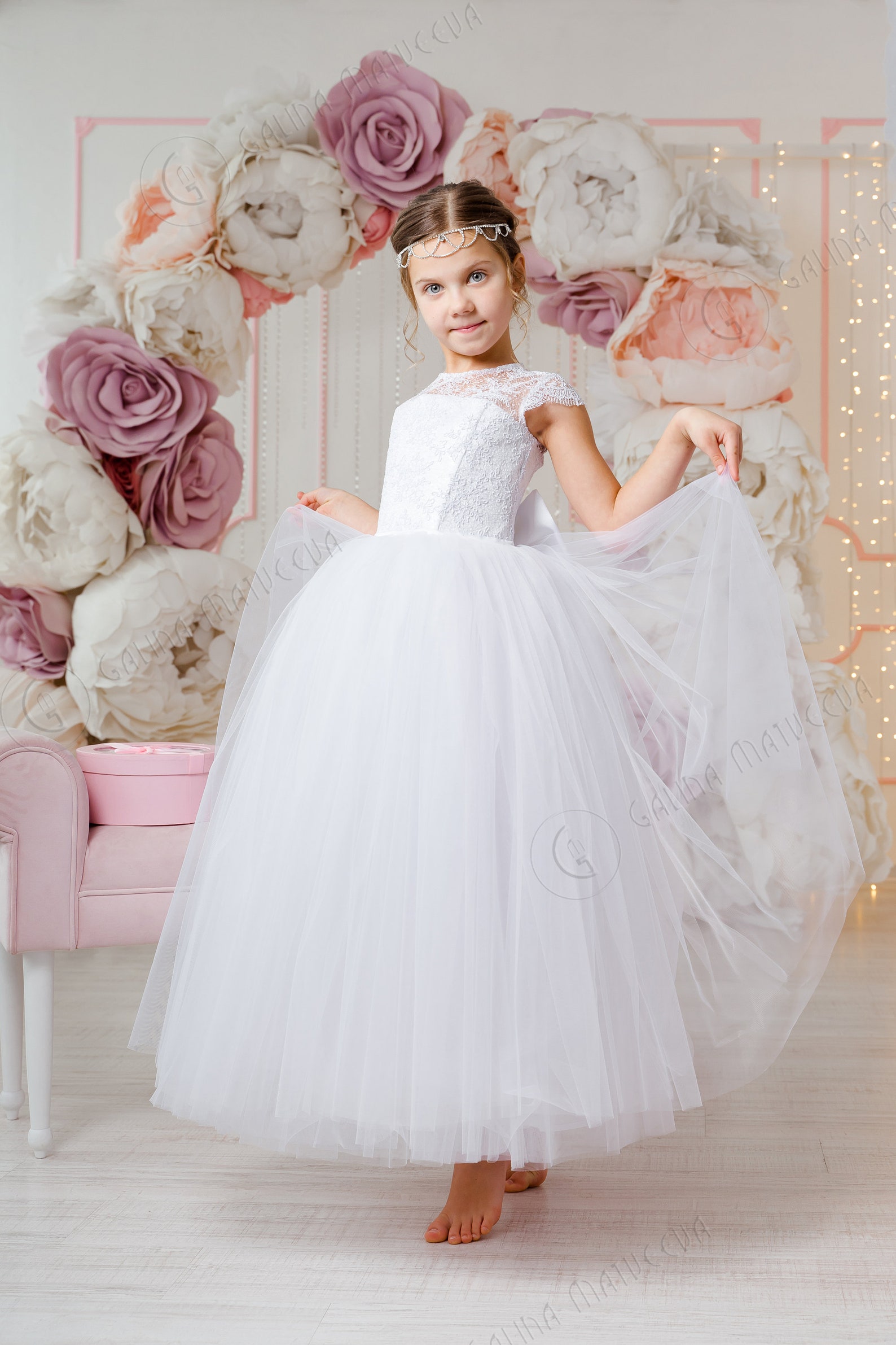 White First Communion Dress Flower Girl Dress White Tutu - Etsy