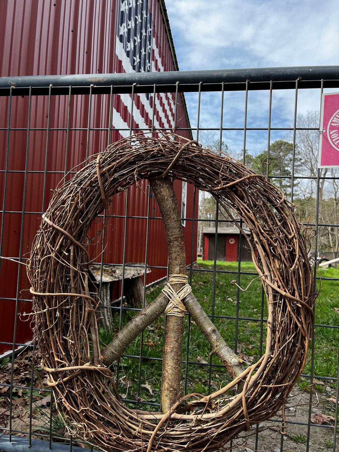 Giant Peace Sign Wreath - Etsy