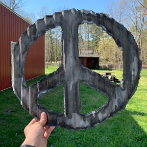 Rusty Peace Sign - Etsy