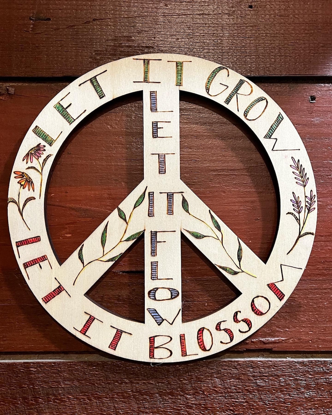 Peace Sign Art - Etsy