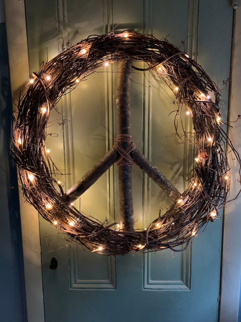 Giant Peace Sign Wreath | Etsy