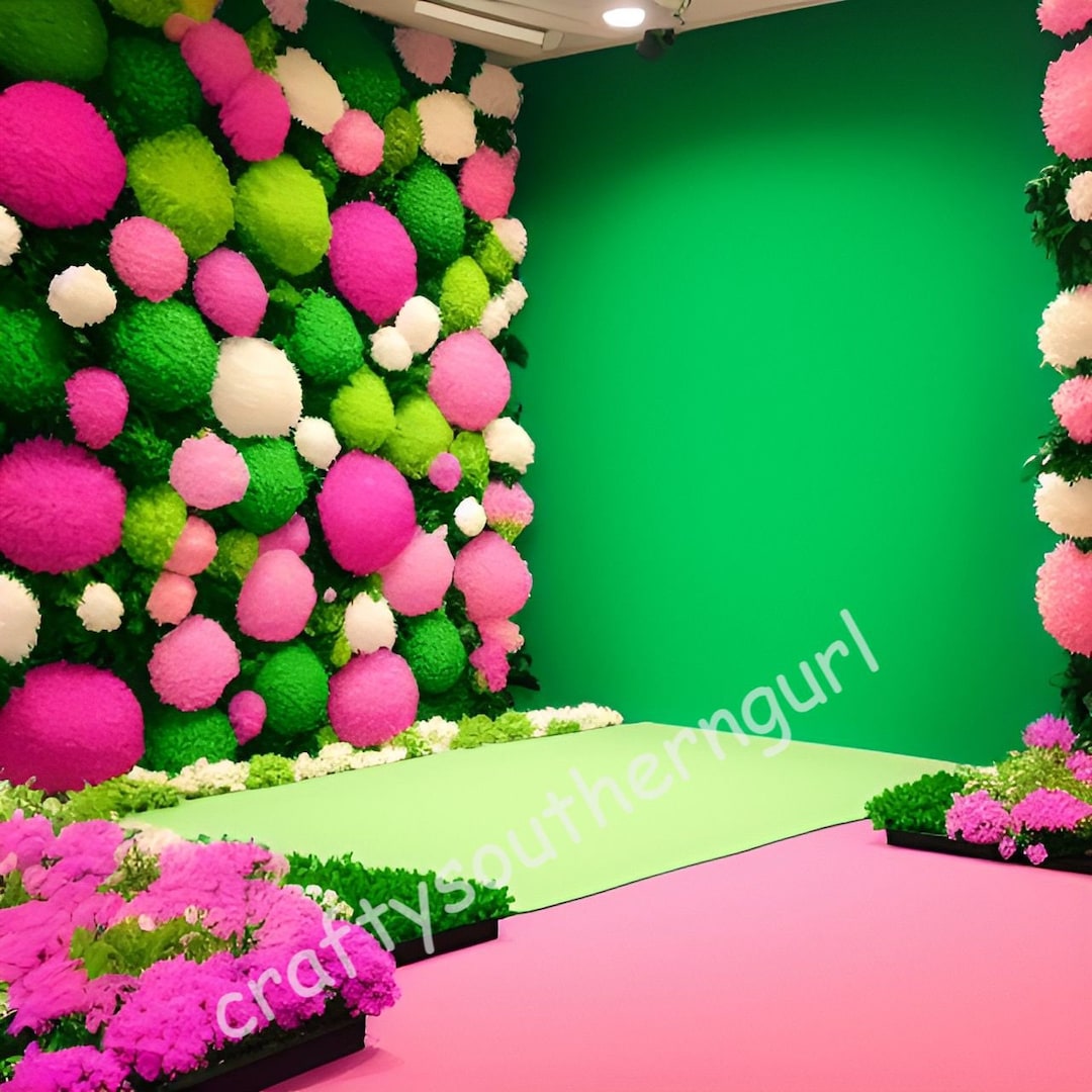 Pink & Green Ivy Desktop Wallpaper • Feminine Office Background ...