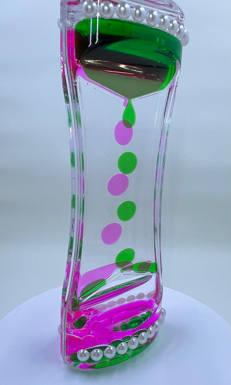 Hour Glass Stress Relief Timer Pink Green Ivy Gift Probate Birthday ...