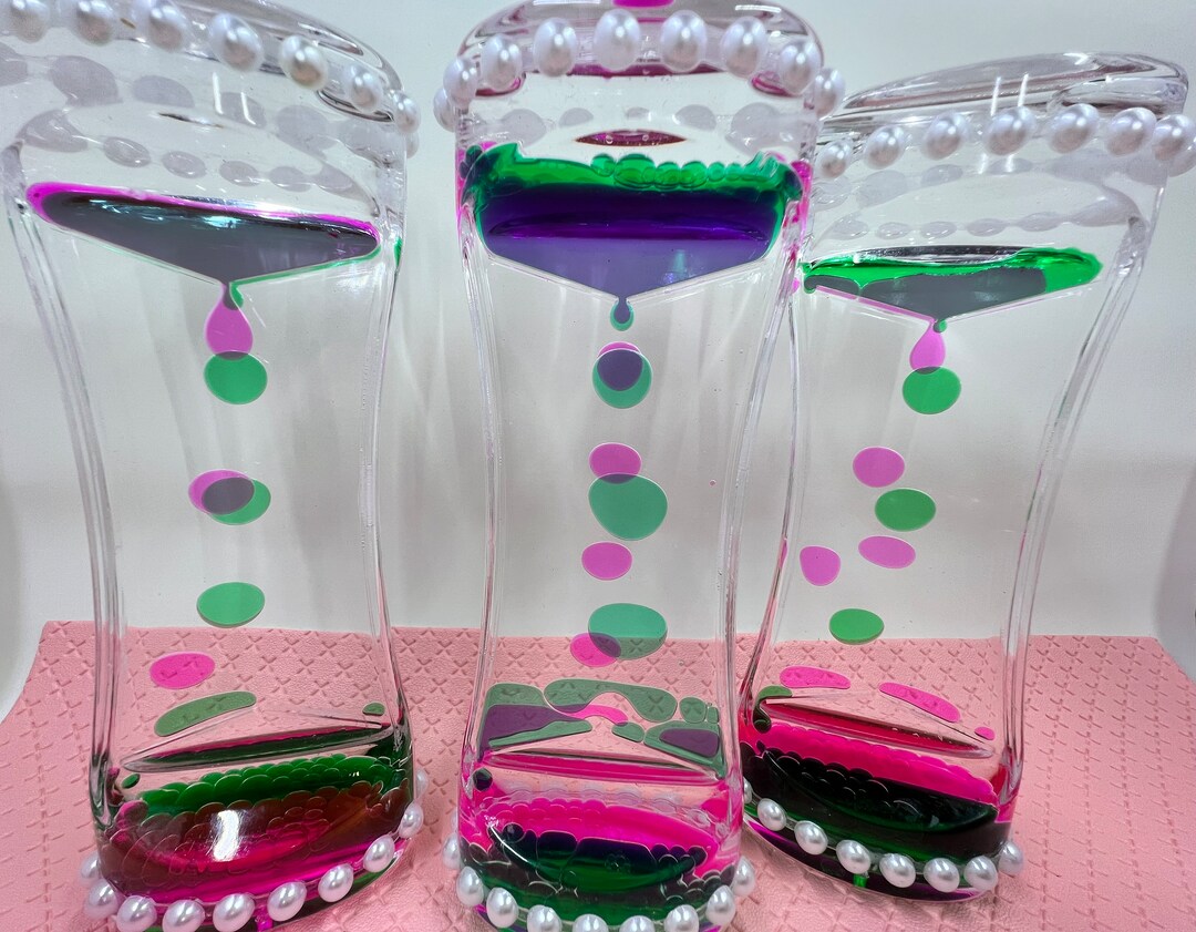 Hour Glass Stress Relief Timer Pink Green Ivy Gift Probate Birthday ...