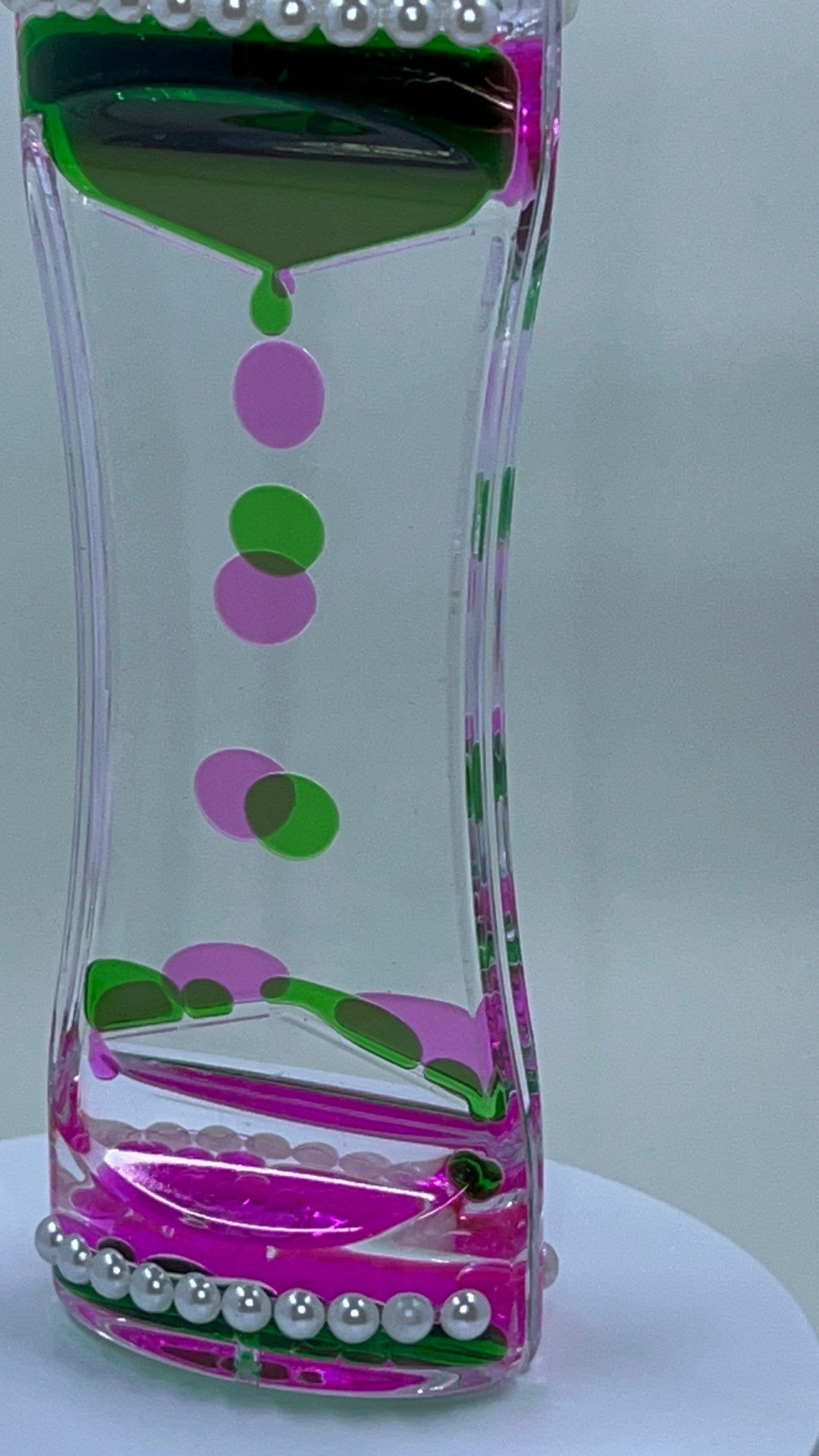 Hour Glass Stress Relief Timer Pink Green Ivy Gift Probate - Etsy