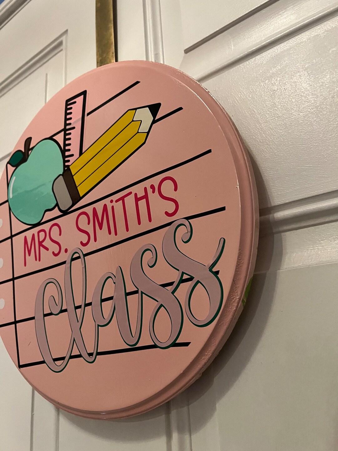 Round Door Hanger Teacher Appreciation School Classroom Door Home Decor ...