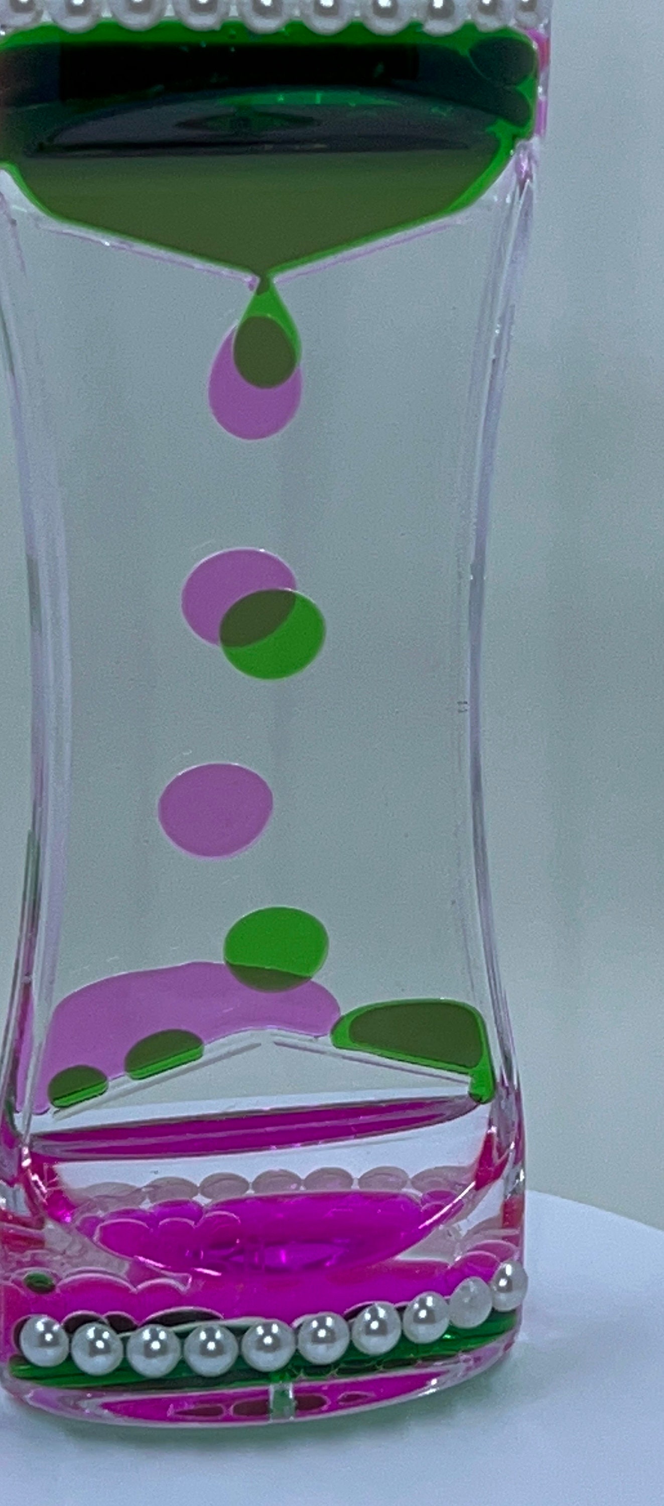 Hour Glass Stress Relief Timer Pink Green Ivy Gift Probate - Etsy