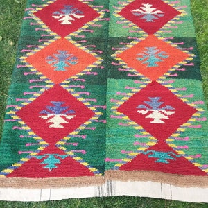 Green Red Rug / Turkish Green Rug / Vintage Turkish Rug / Old - Etsy
