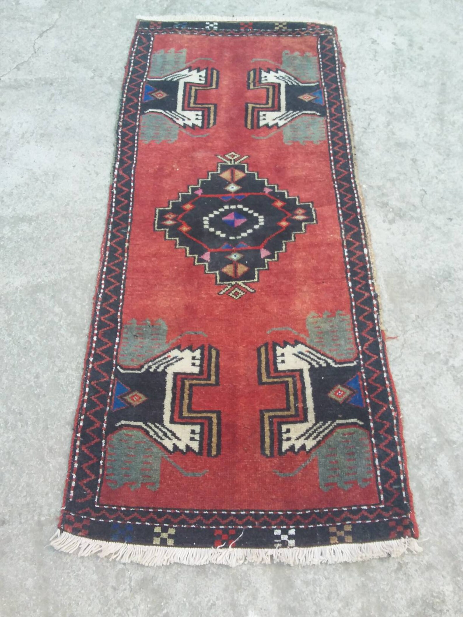 1.7x3.8 home decor mini rug bohemian small rugTurkish Small | Etsy