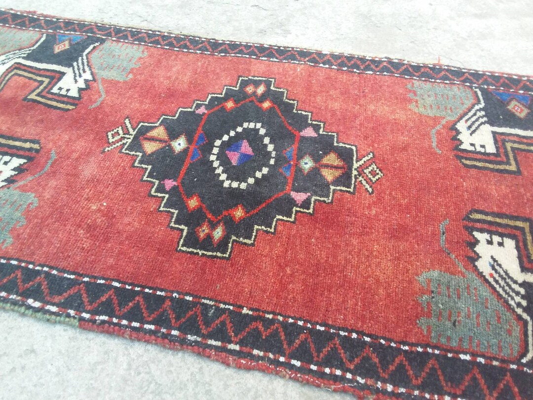 1.7x3.8 Home Decor Mini Rug, Bohemian Small Rug,turkish Small Rug ...