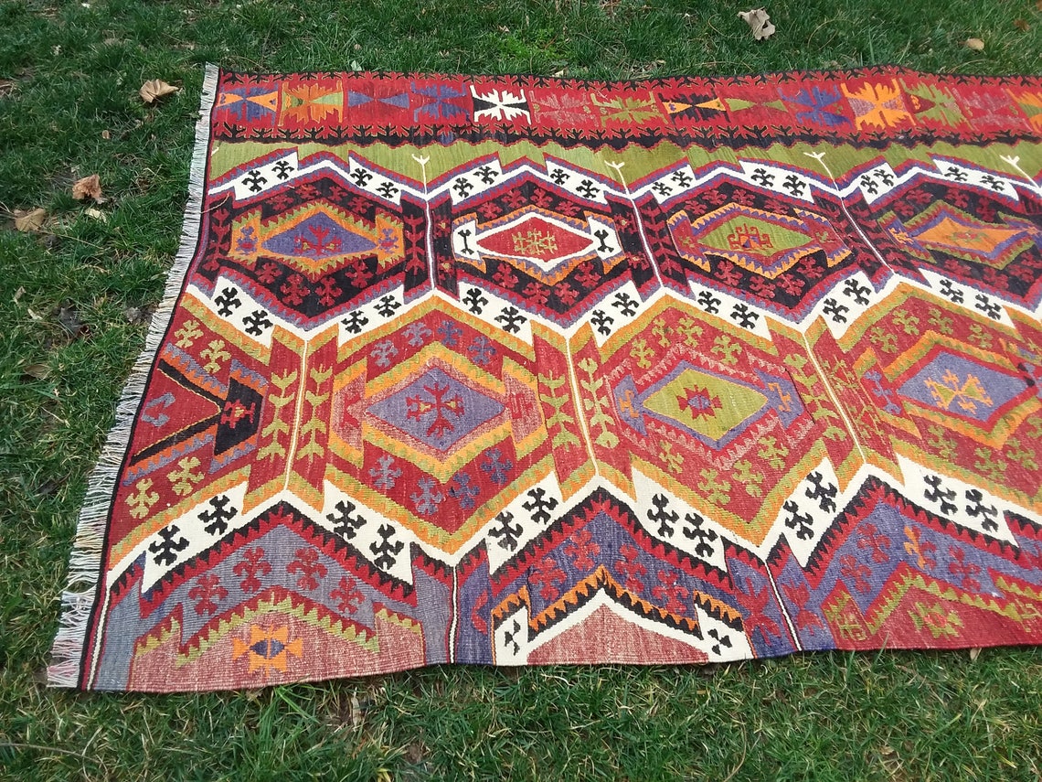 Bohemian Turkish Vintage Kilims Rug Handmade Turkish Kilims - Etsy