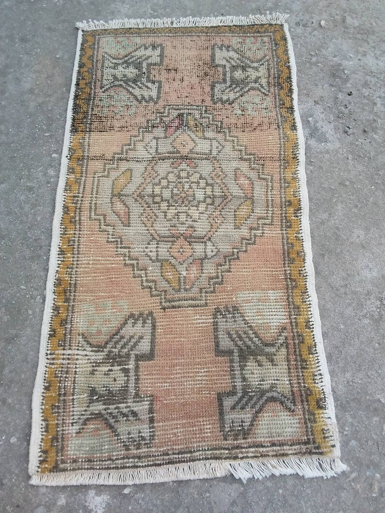 Vintage Mini Rug Decor Mini Rug Interior Designer Rugsmall | Etsy