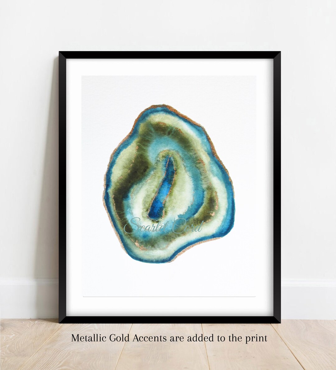 Agate Slice Watercolor Painting, Geode Print, 11x14, 8x10, 5x7, 4x6 ...
