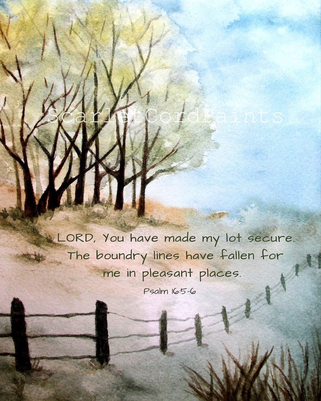 Bible Verse Psalms 16 Wall Decor, Inspirational 11x14, 8x10, 5x7, 4x6 ...