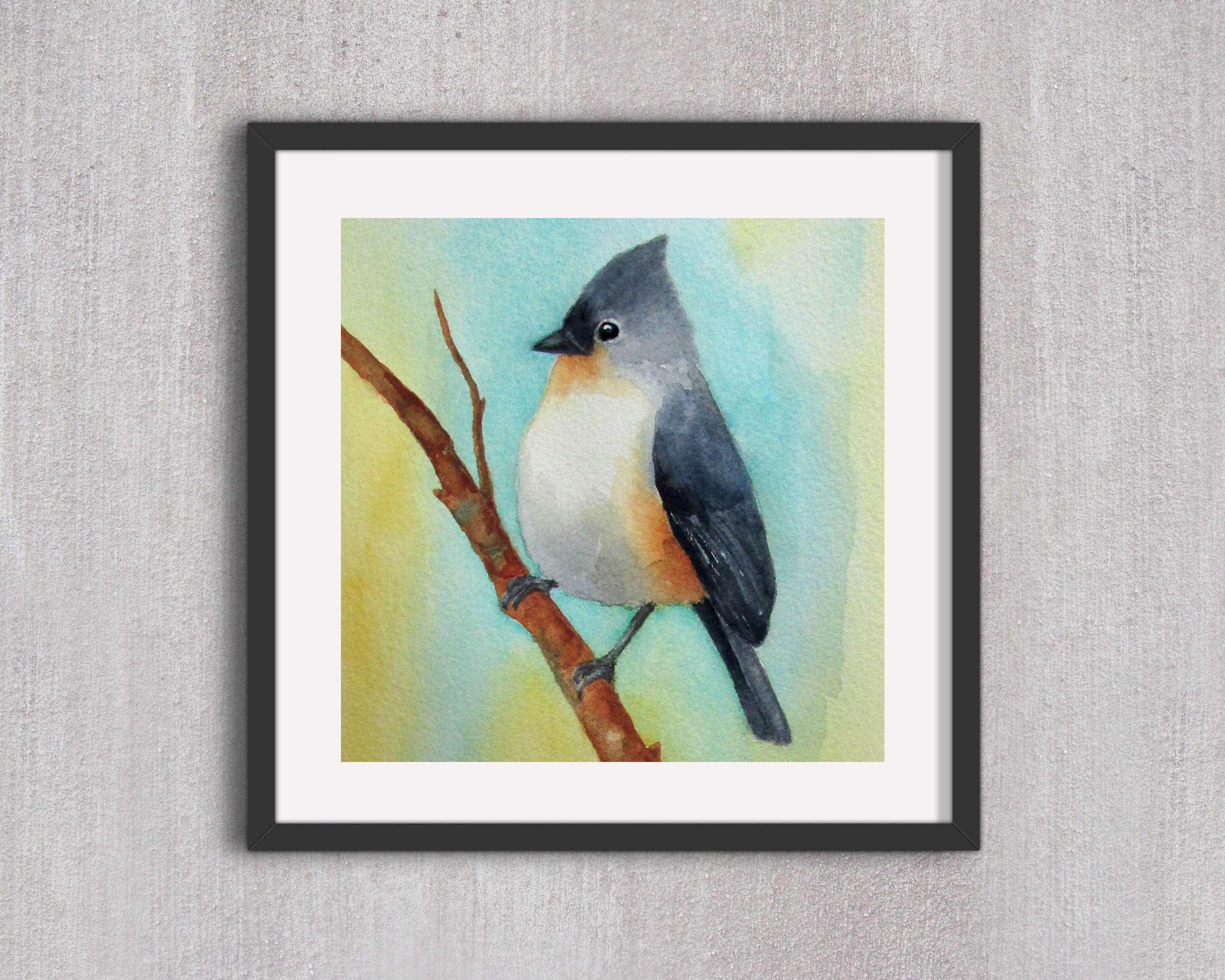 Watercolor Bird Square Print, Abstract Bird Art Wall Decor, 10x10, 8x8 ...