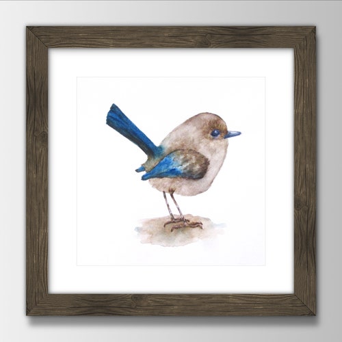 Watercolor Bird Square Print Abstract Bird Art Wall Decor - Etsy