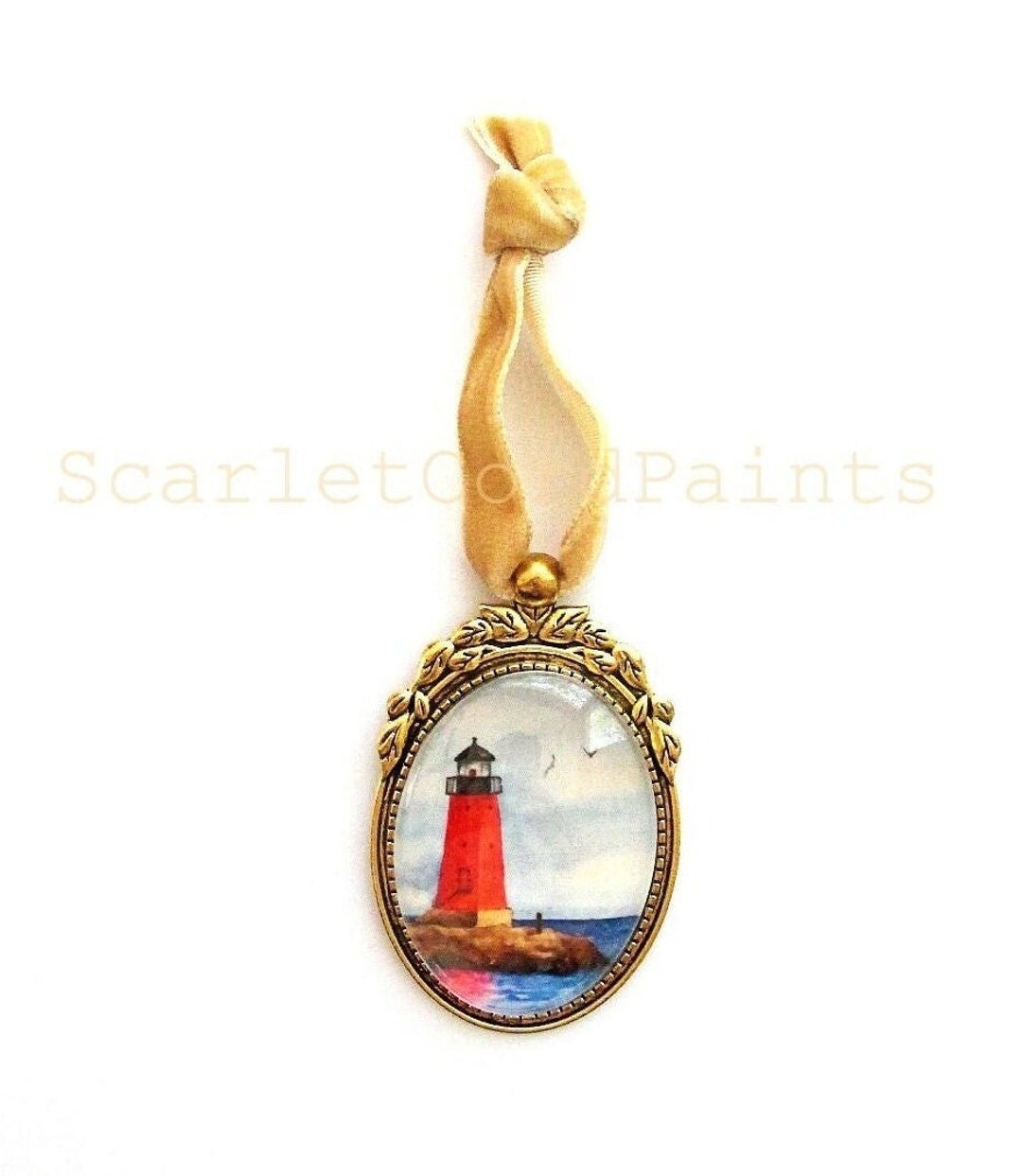 Miniature Manistique Lighthouse Print Art Ornament, Print of My ...