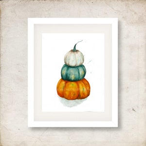 Stacked Pumpkin Art Wall Decor, 11x14, 8x10, 5x7, 4x6 Print, Autumn ...