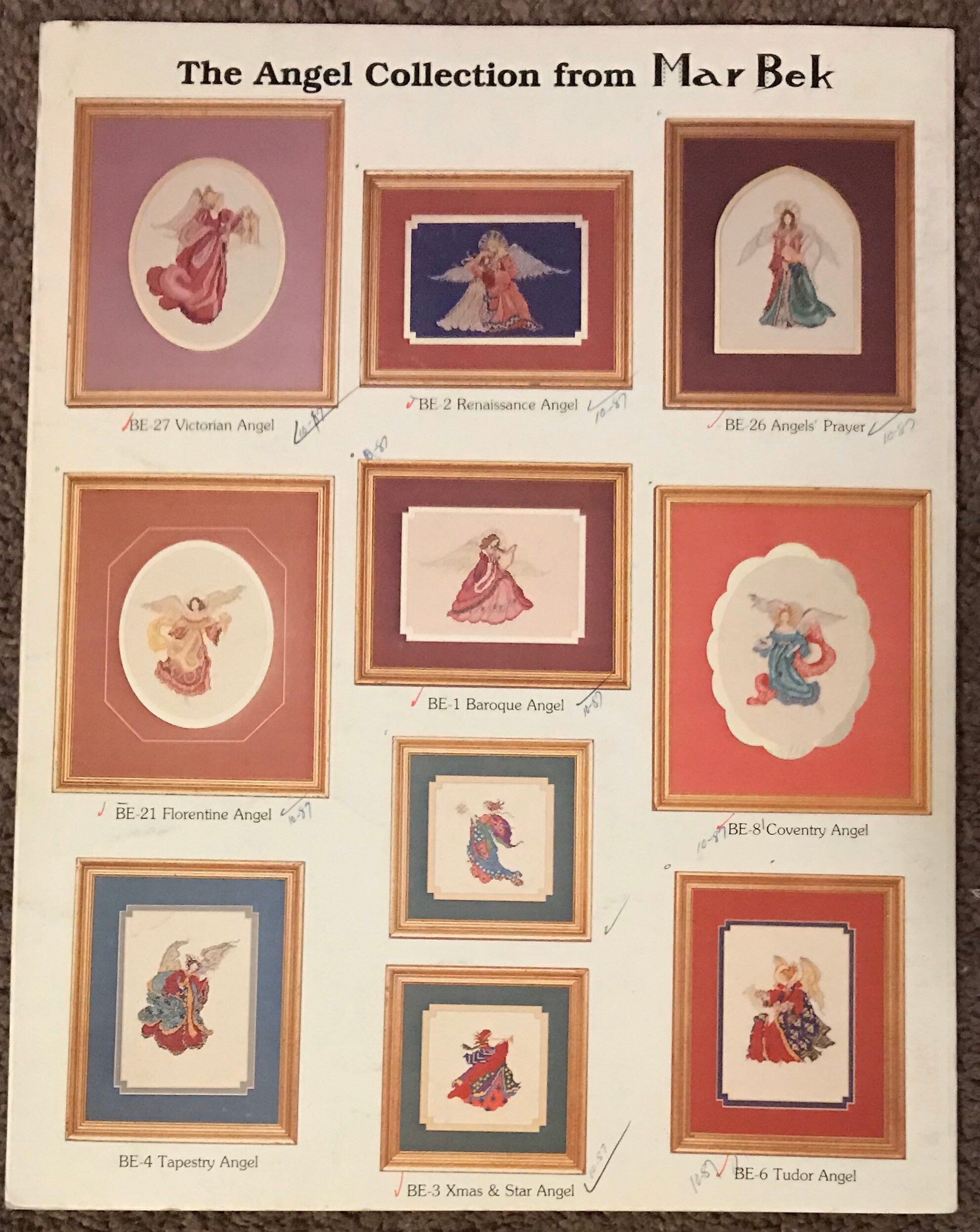 Mar Bek Victorian Angel 1986 Cross Stitch Leaflet Pattern - Etsy
