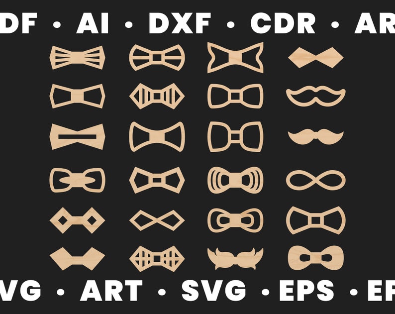 CDR vector plans cnc cut DXF Wooden bow Laser cut files SVG cnc pattern ...