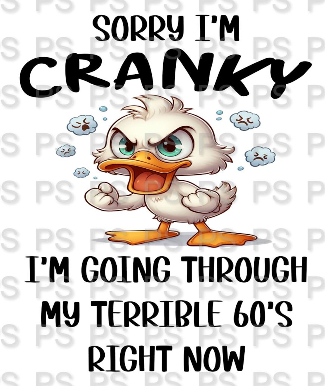 Sorry I'm Cranky 60s Design - Etsy