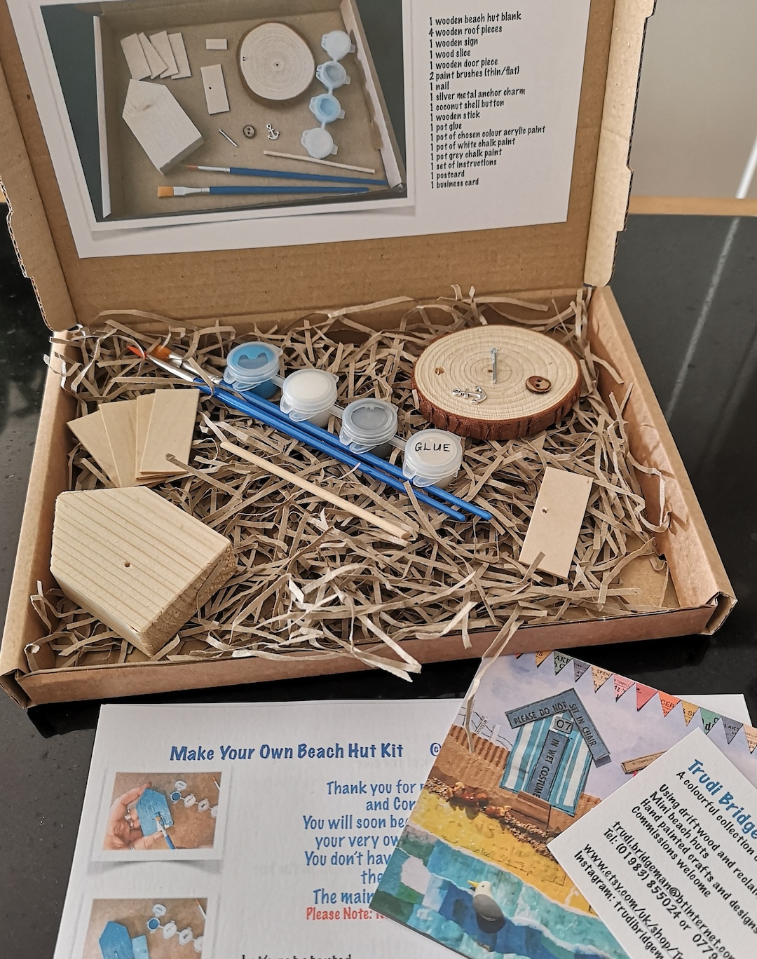Beach Hut in a Box Craft Kit - All You Need to Create Your Own Mini ...