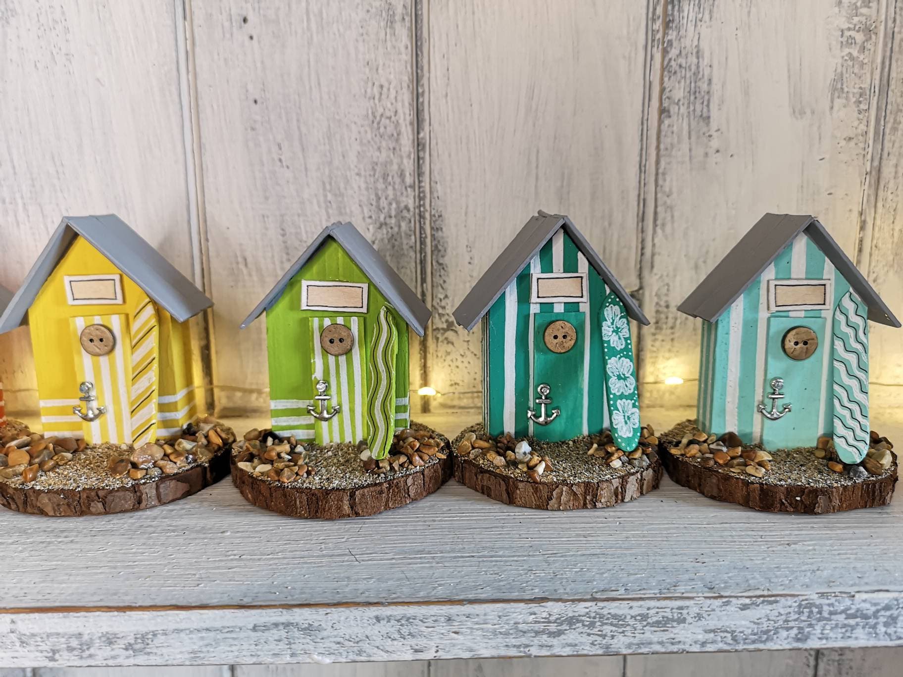 Mini Surfer's Coloured Beach Huts. - Etsy