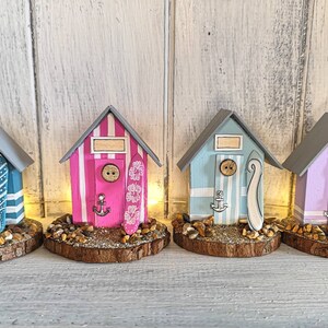 Mini Surfer's Coloured Beach Huts. - Etsy