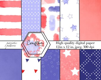 Patriotic Paper Pack - Etsy