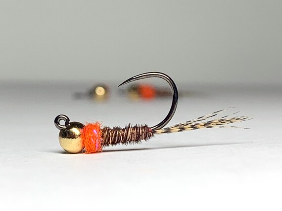 Orange Frenchie Tungsten Jig Nymph Trout Flies Euro Nymphs | Etsy