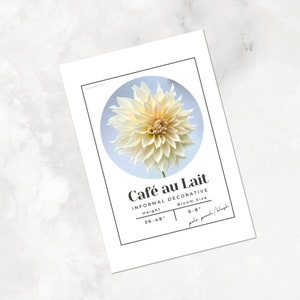 Dahlia Plant ID Card - Canva Template Instant Download - Etsy