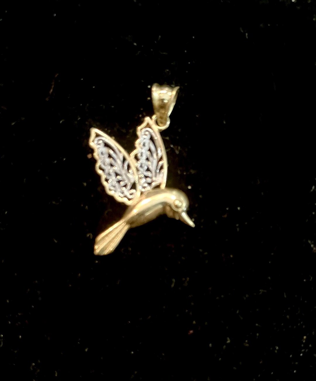 Vintage 10K Gold Hummingbird Charm/pendant - Etsy