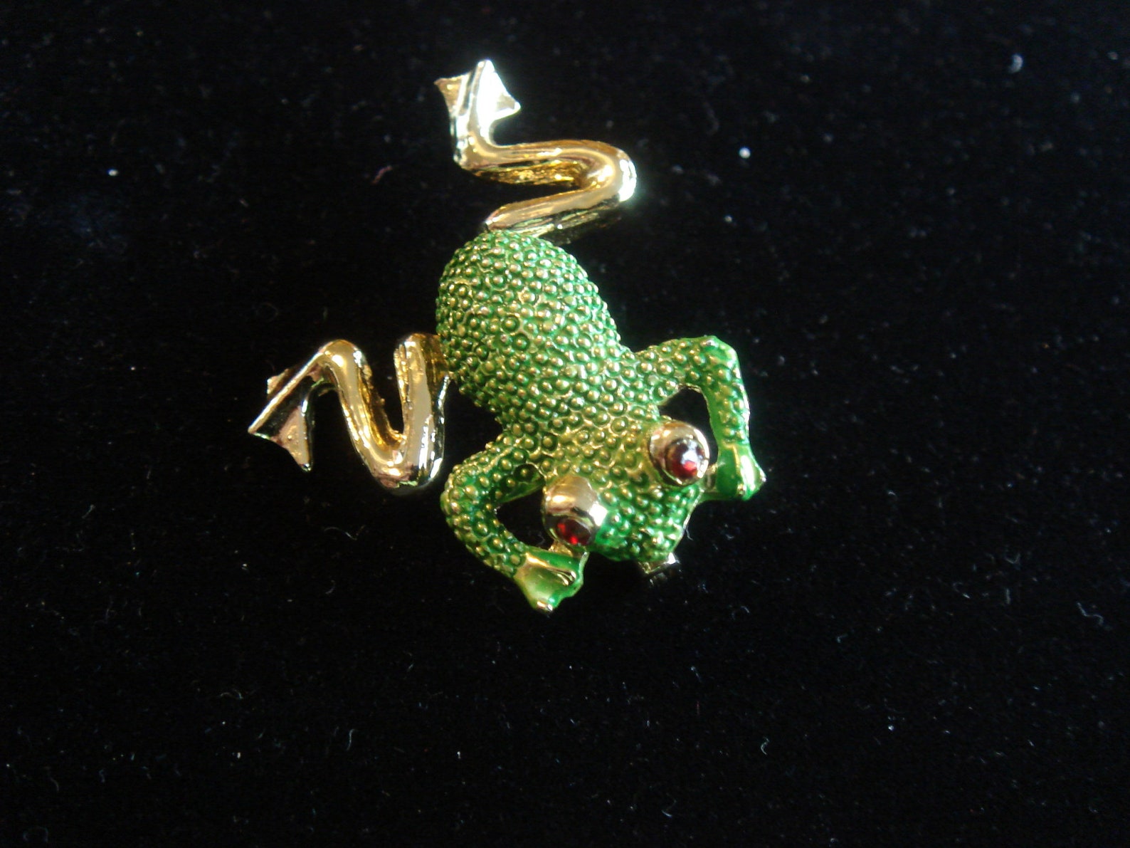 Vintage Articulated Rhinestone Frog Pin/brooch - Etsy