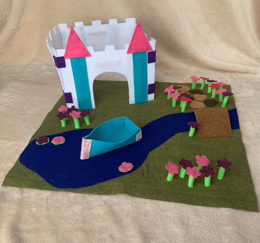Princess Doll Play Mat, Pretend Animal World, Felt Little Animal ...