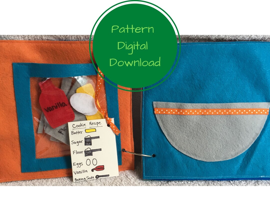No Sew Quiet Book Pattern-baking Recipe - Etsy