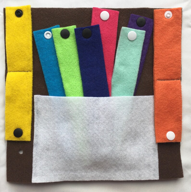 Felt Quiet Book Page-loop Chain, Preschool Snap Activity, Fine Motor ...