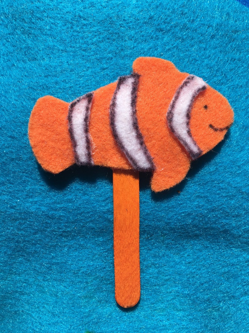 Felt Quiet Book Page-ocean Animal Finger Puppets Sea - Etsy