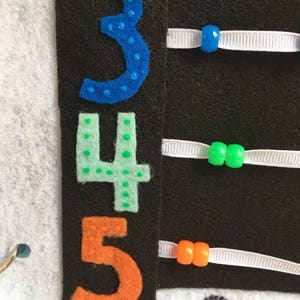 Felt Quiet Book Page-Bead Counting | Etsy